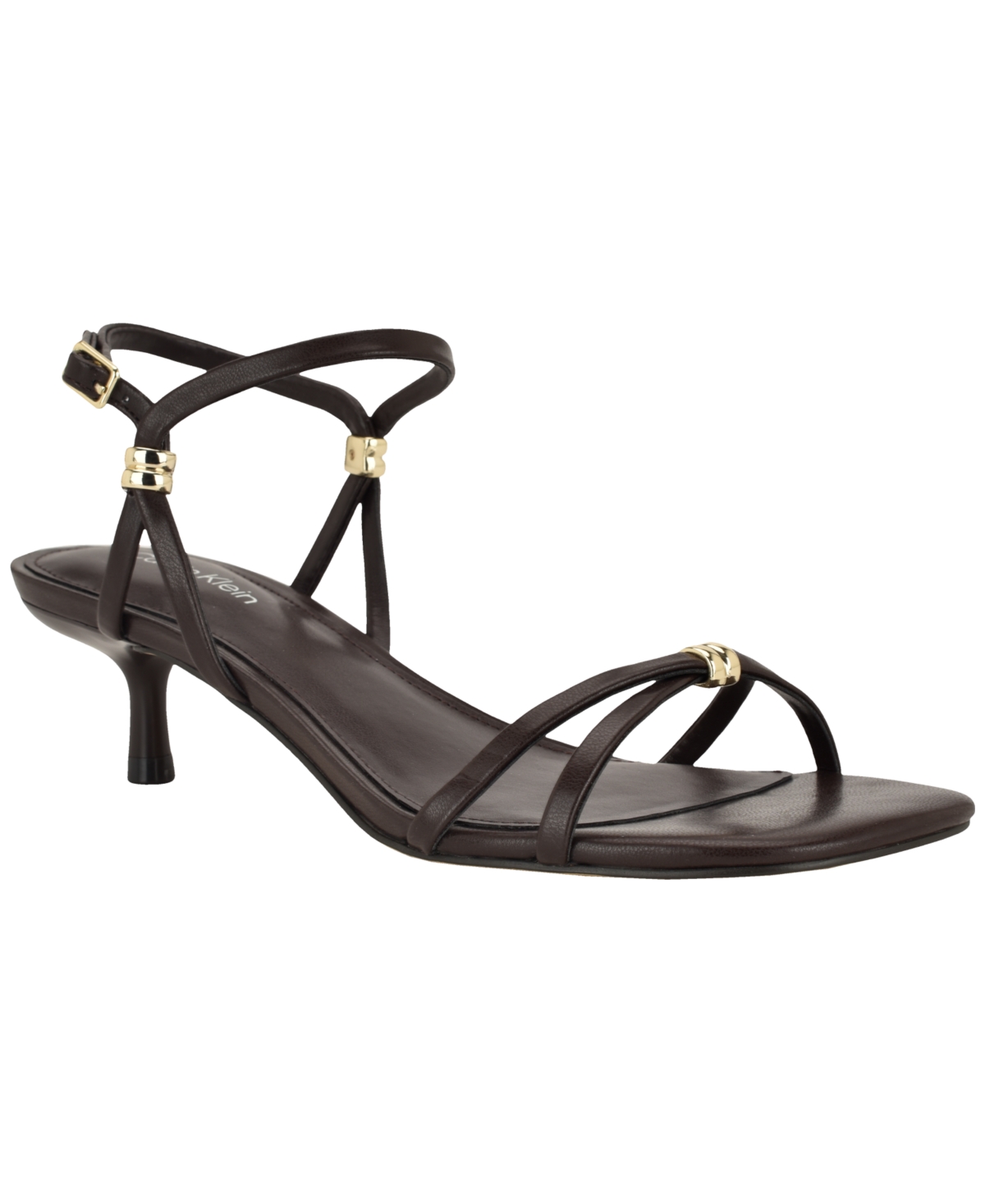 Click here for Calvin Klein Womens Rivine Kitten Heel Sandals - D... prices