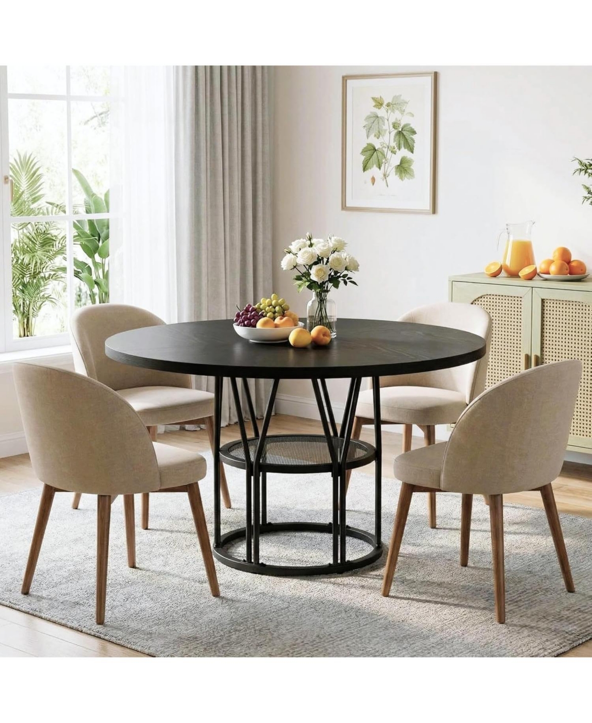 Click here for gaomon 47" Round Dining Table with Storage  S... prices