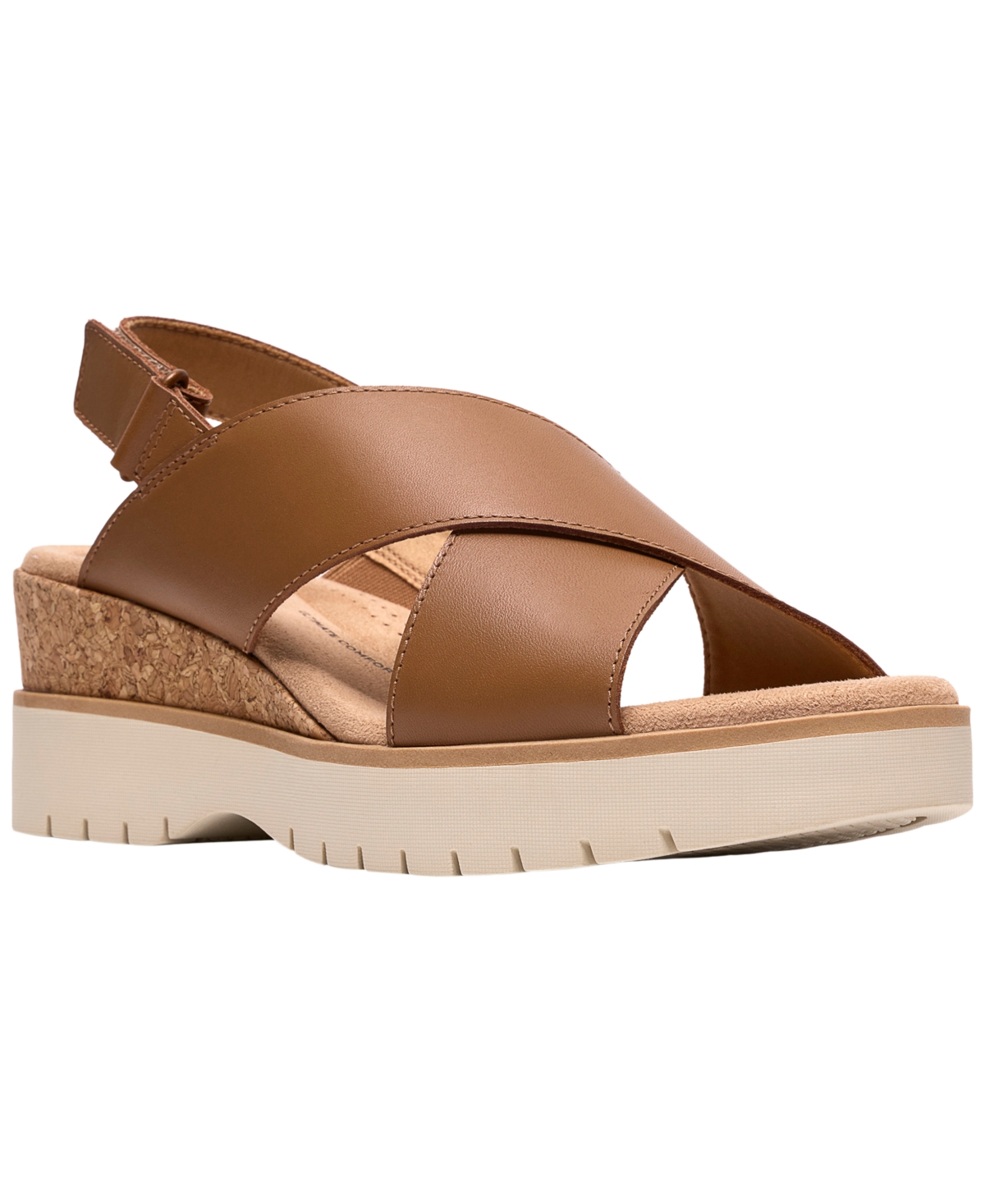 Click here for Clarks Womens Diaz Cross Round Toe Wedge Sandals -... prices