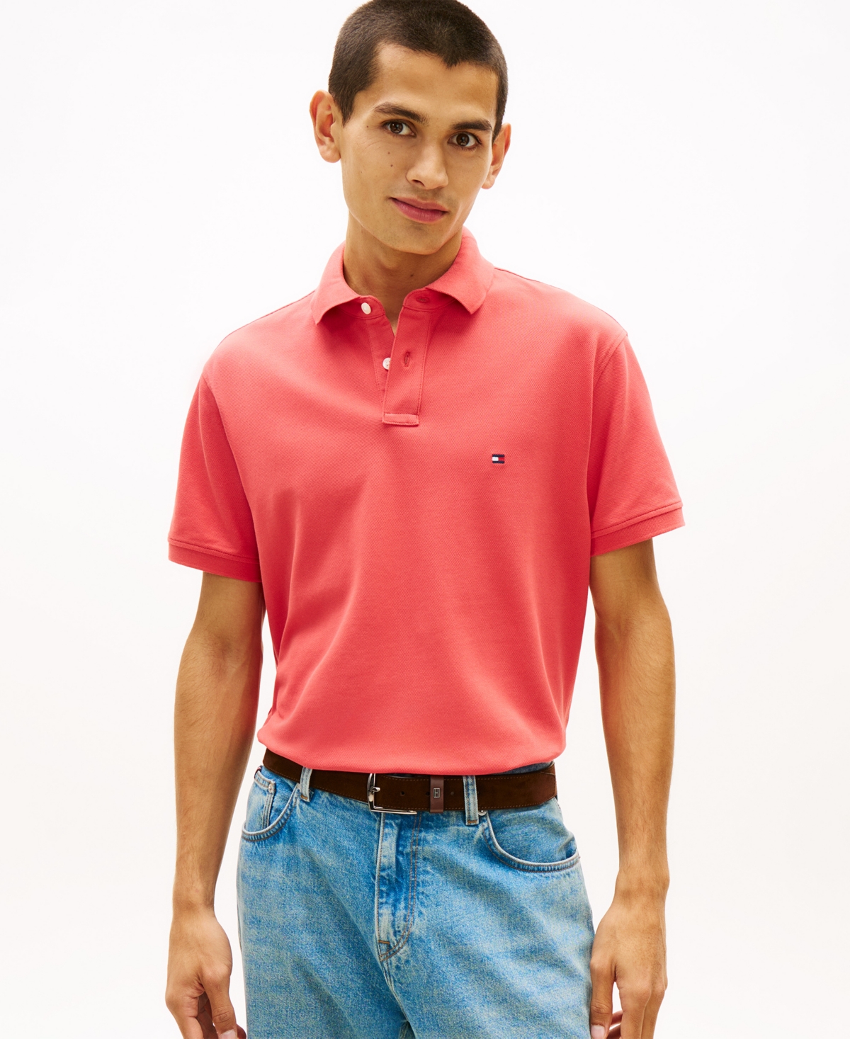 Click here for Tommy Hilfiger Mens 1985 Slim Fit Polo Shirt - Vin... prices