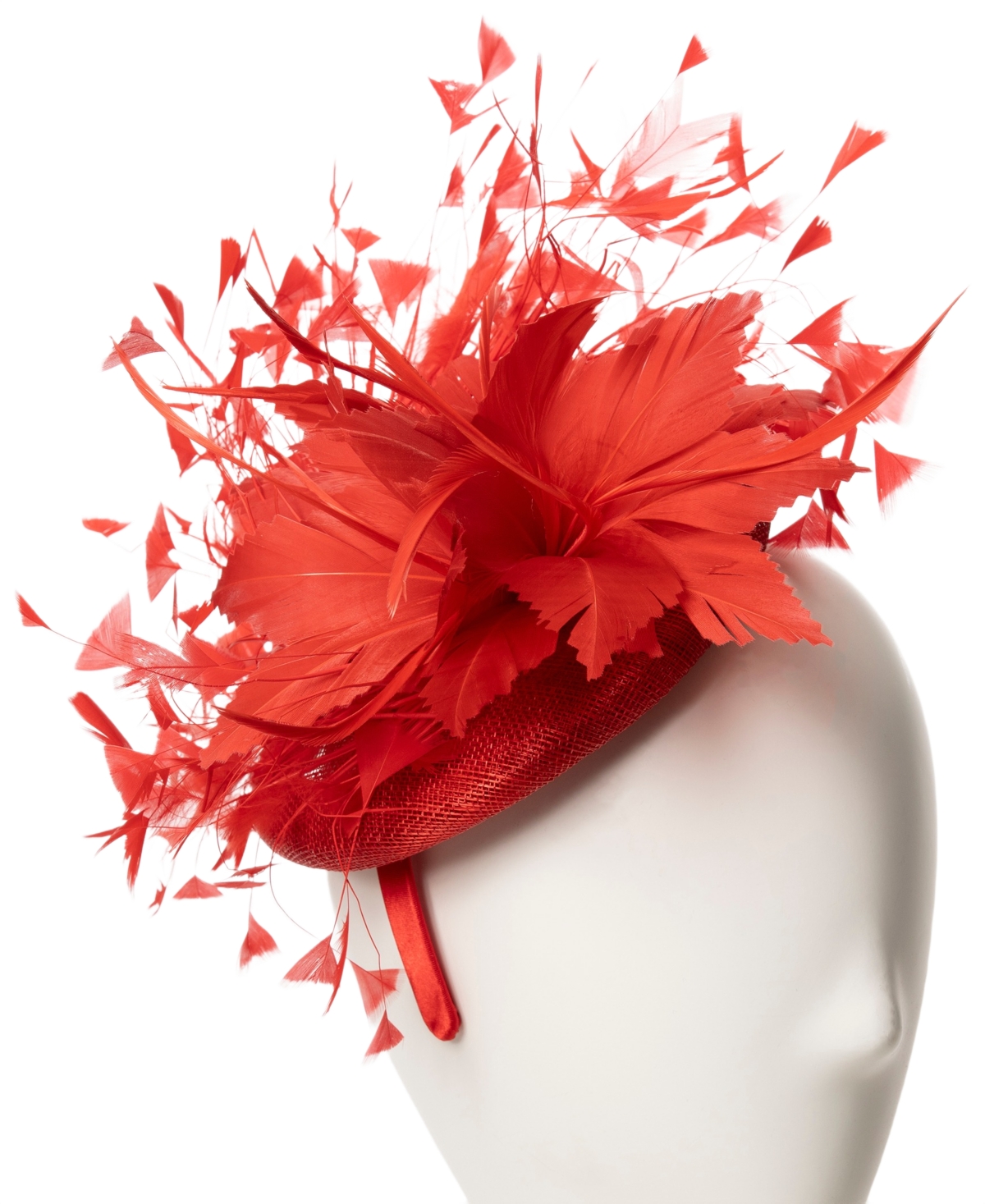 Click here for August Hats Bellissima Large Fascinator Hat - Red prices