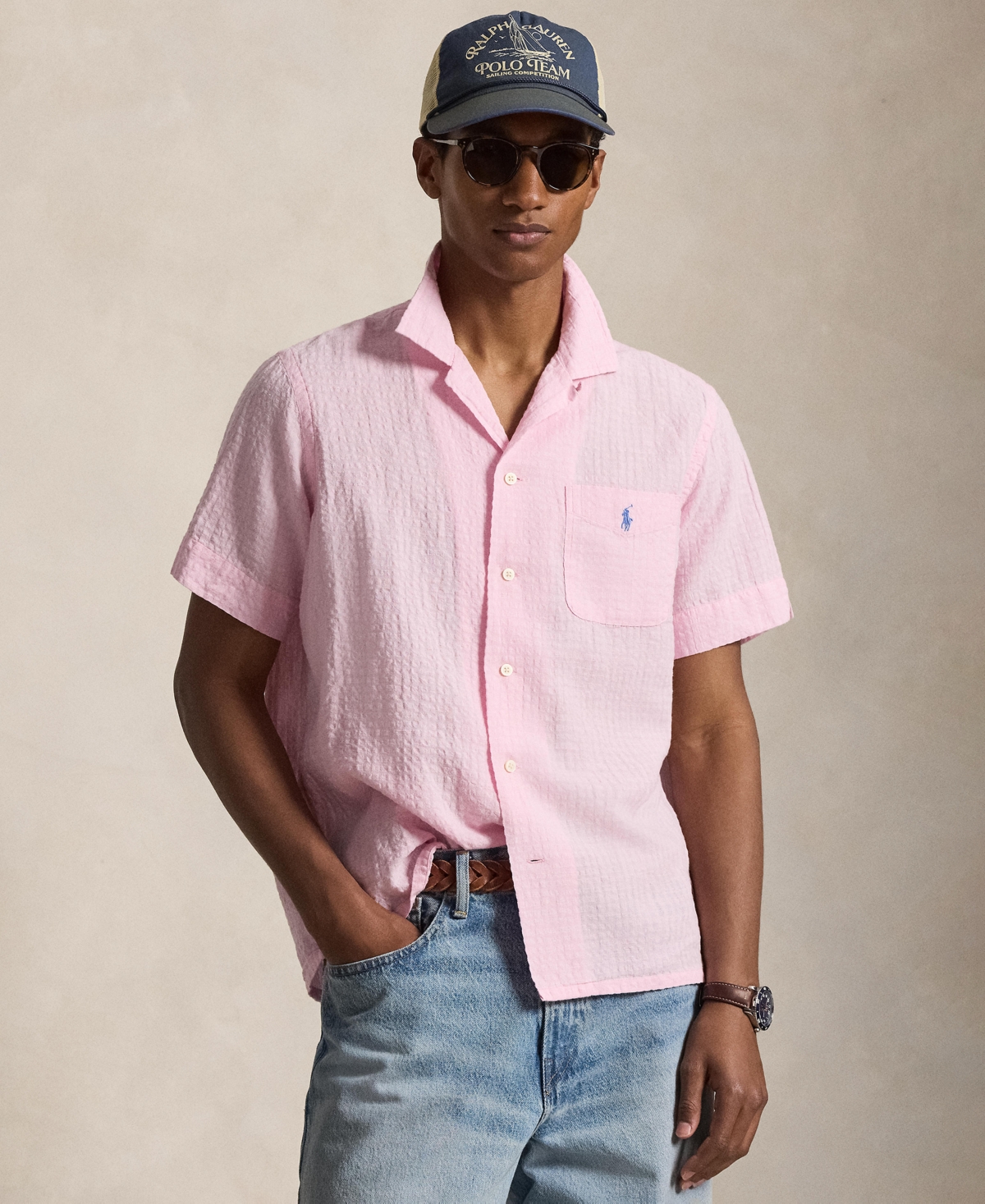 Click here for Polo Ralph Lauren Mens Camp Collar Shirt - Carmel... prices