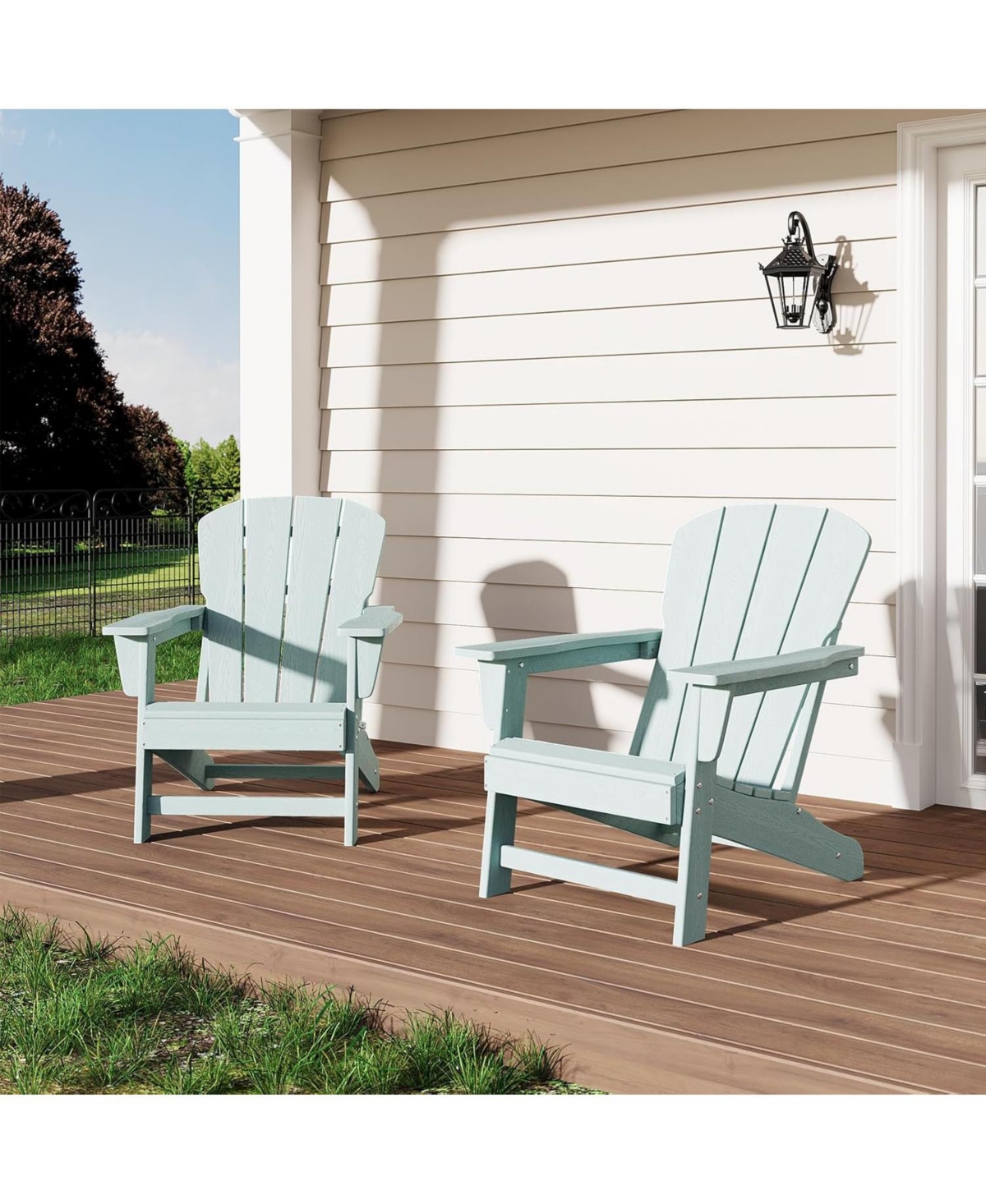 Click here for gaomon Modern Hdpe Plastic Adirondack Chair Set of... prices