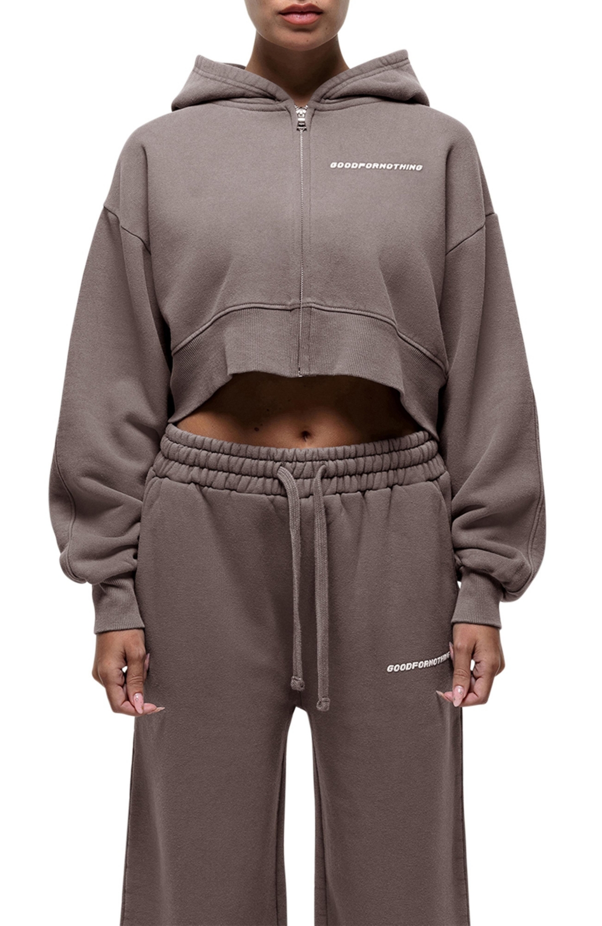 Click here for Good For Nothing Womens Vintage Crop Zip Hoodie -... prices