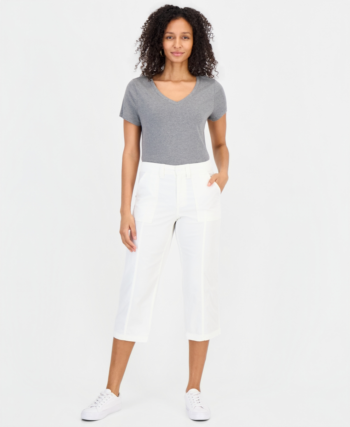 Click here for Style & Co Womens Seamed Utility Capri Pants  Macy... prices