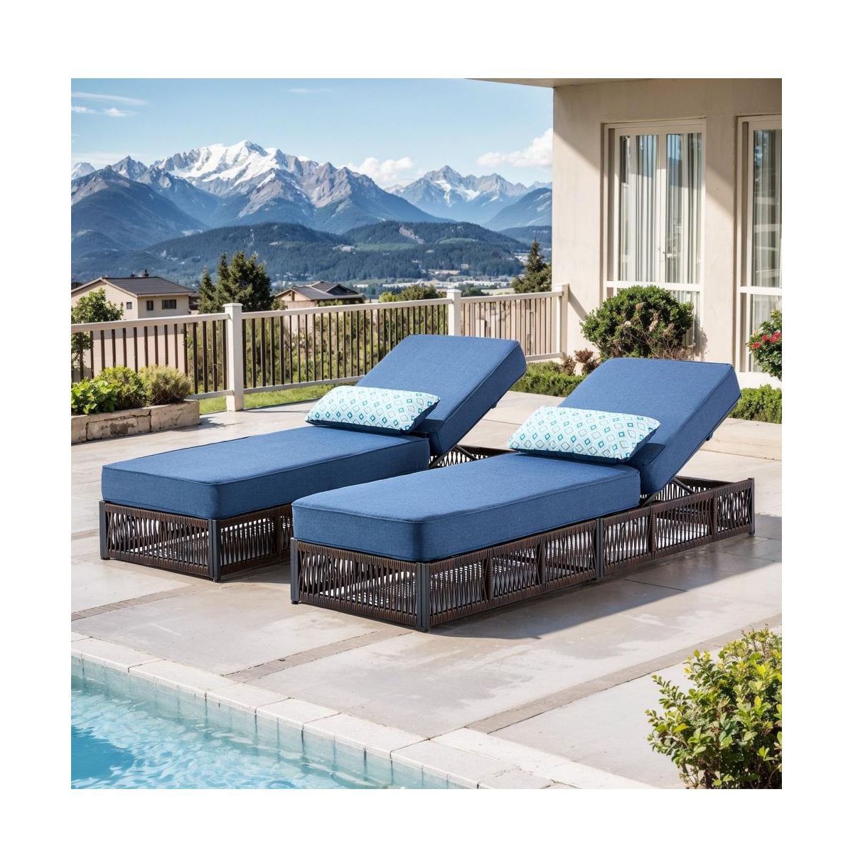 Click here for Gymojoy Brown Pe Wicker Outdoor Chaise Lounge with... prices