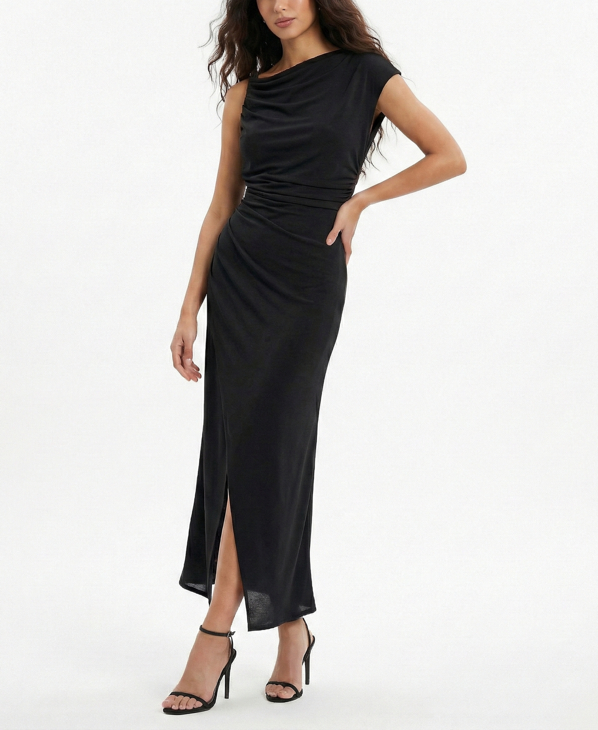 Click here for Taylor Womens Asymmetrical Draped Fit & Flare Boat... prices