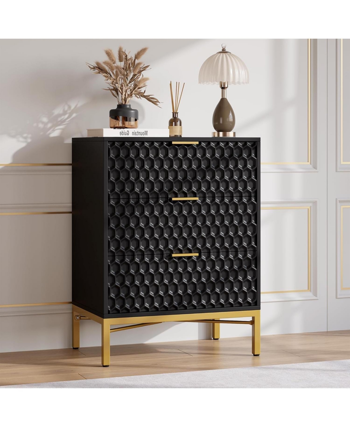 Click here for gaomon Dresser for Bedroom  Modern 3 Drawer Nights... prices