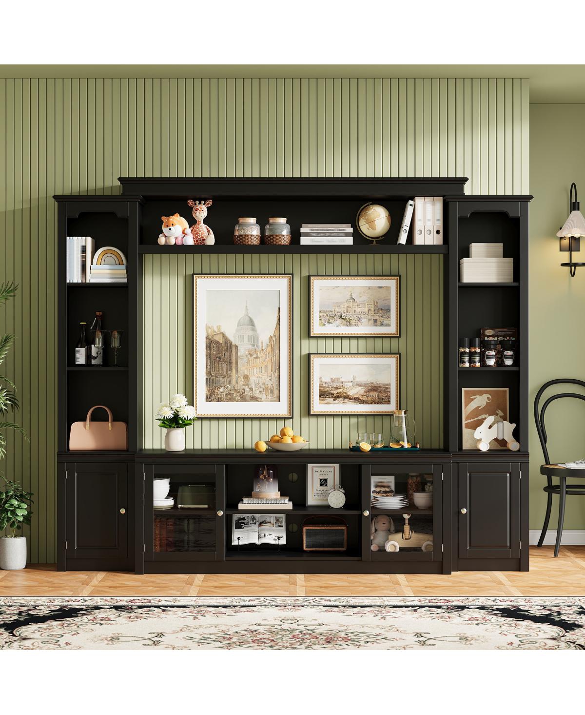 Click here for Streamdale Furniture Modern Tv Stand with Bookcase... prices