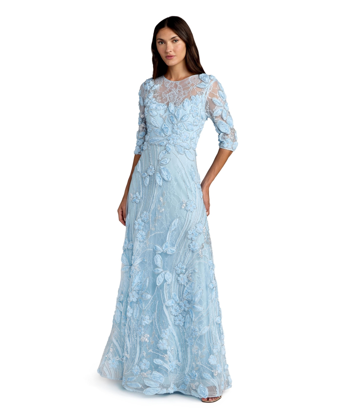 Click here for Mac Duggal Womens High Neck Embellished Lace Gown... prices