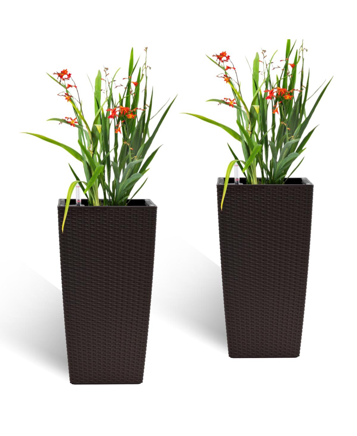 Click here for Streamdale Furniture Pack of 2 Square Planter 22-I... prices