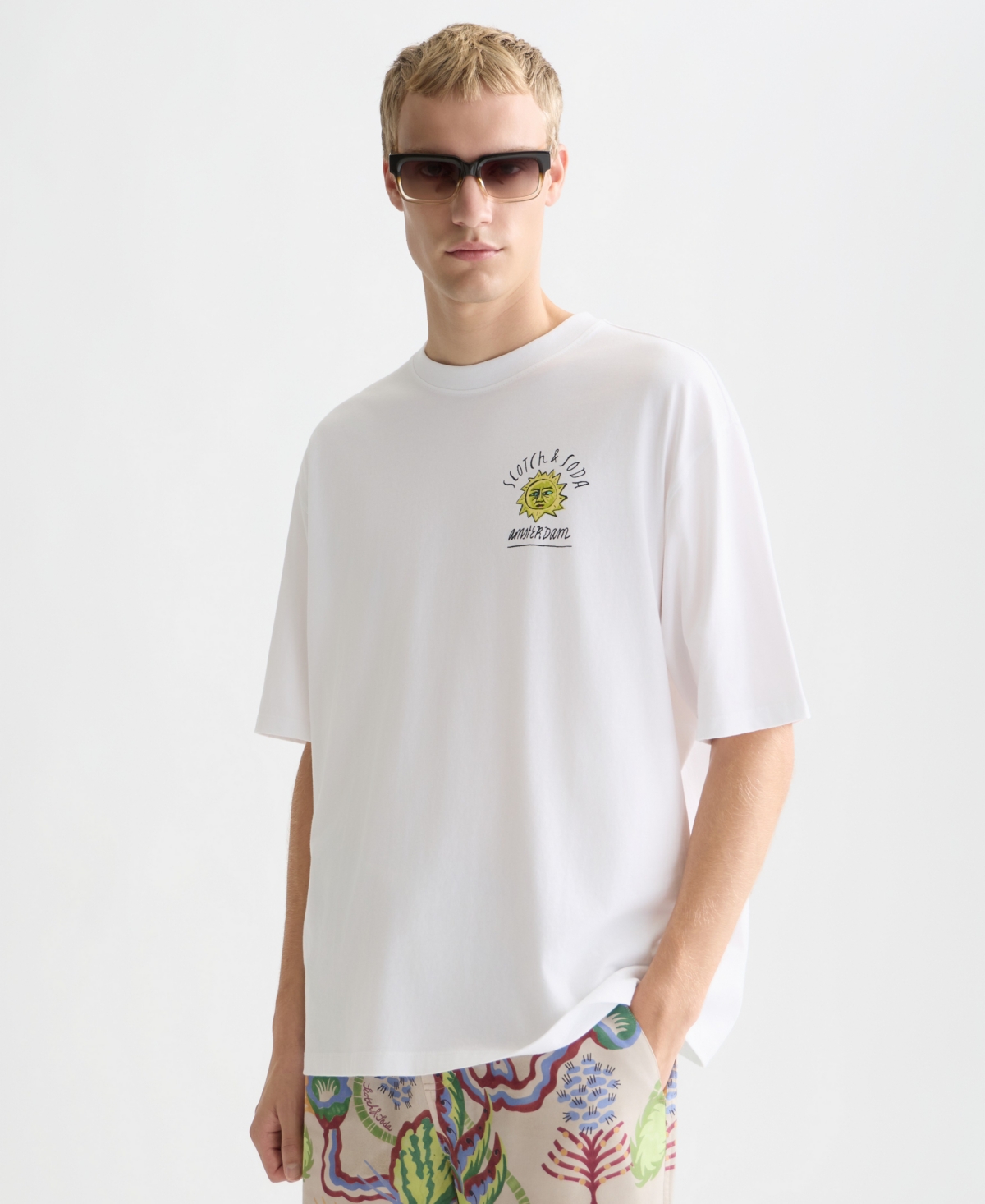 Click here for Scotch & Soda Mens Front and Back Artwork Loose-Fi... prices