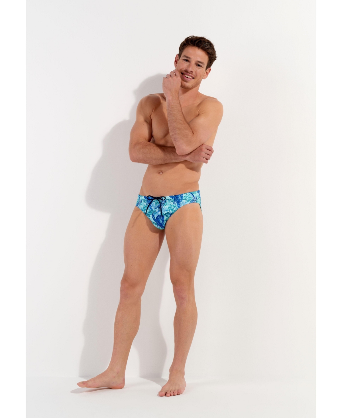 Click here for Hom Usa Mens Tartane Swim Mini Briefs - Dark Blue prices