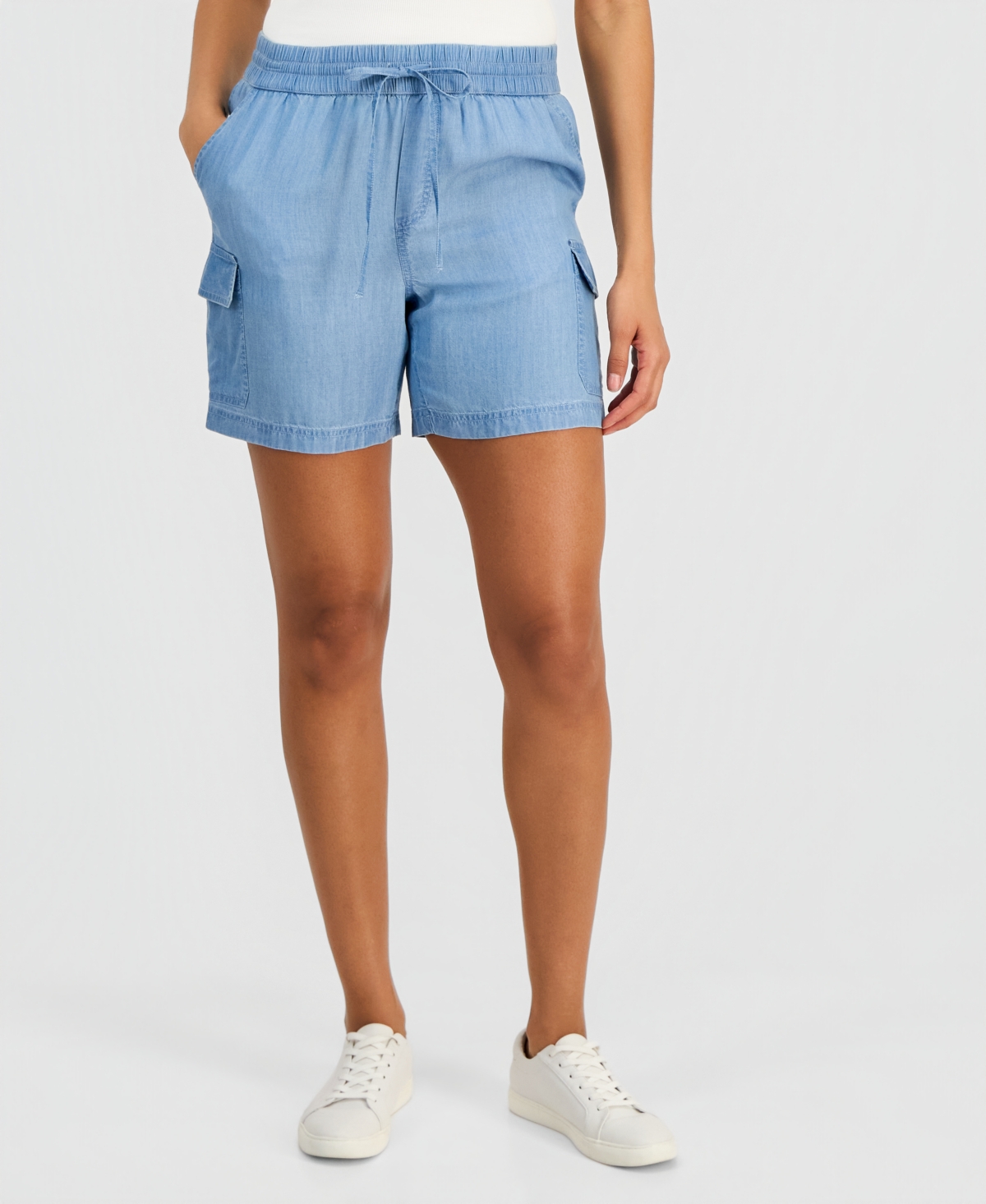 Click here for Style & Co Womens Chambray Cargo Shorts  Macys Exc... prices