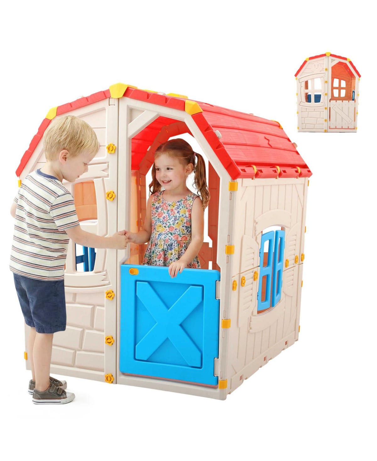 Click here for Mecale Kids Indoor/Outdoor Playhouse with Opening... prices