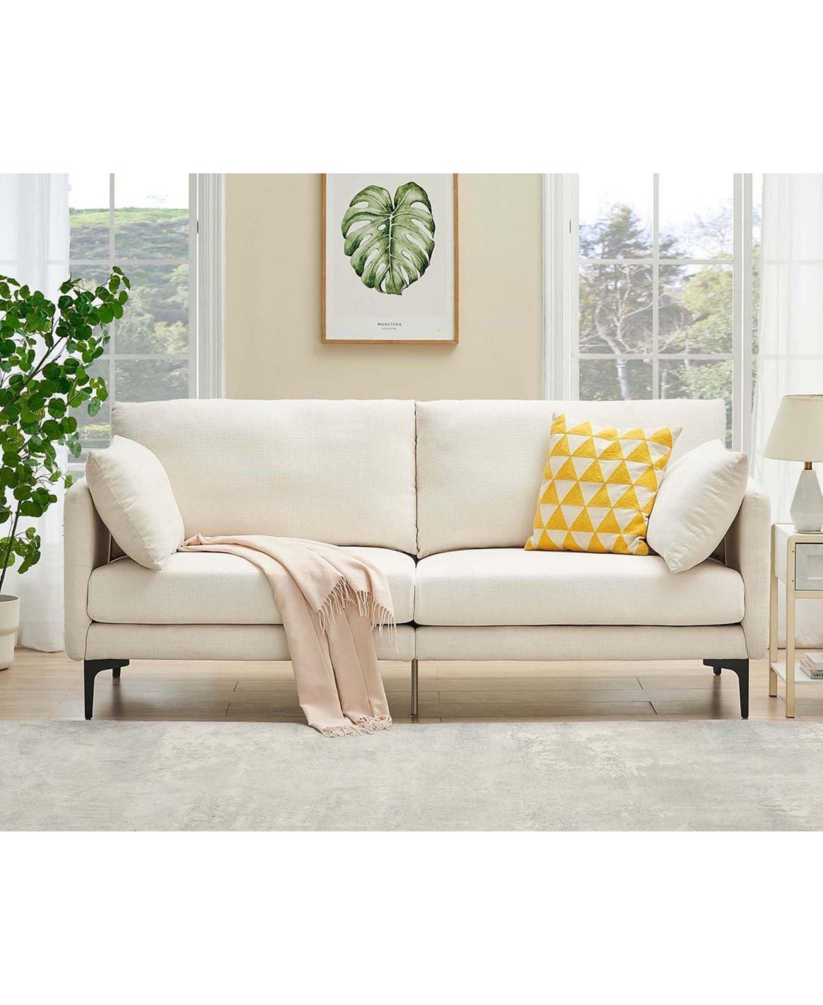 Click here for gaomon Modern 78" Chenille 3 Seater Sofa with... prices