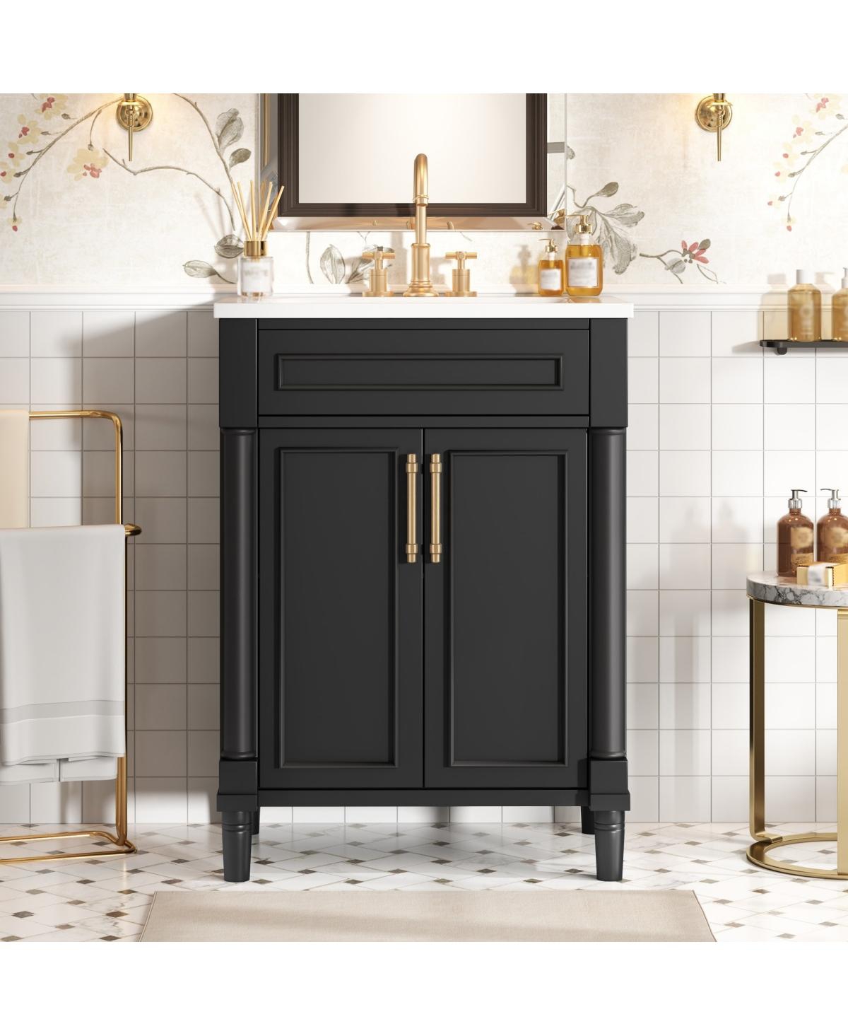 Click here for Sillysis 24" Bathroom Vanity with Curved Cera... prices