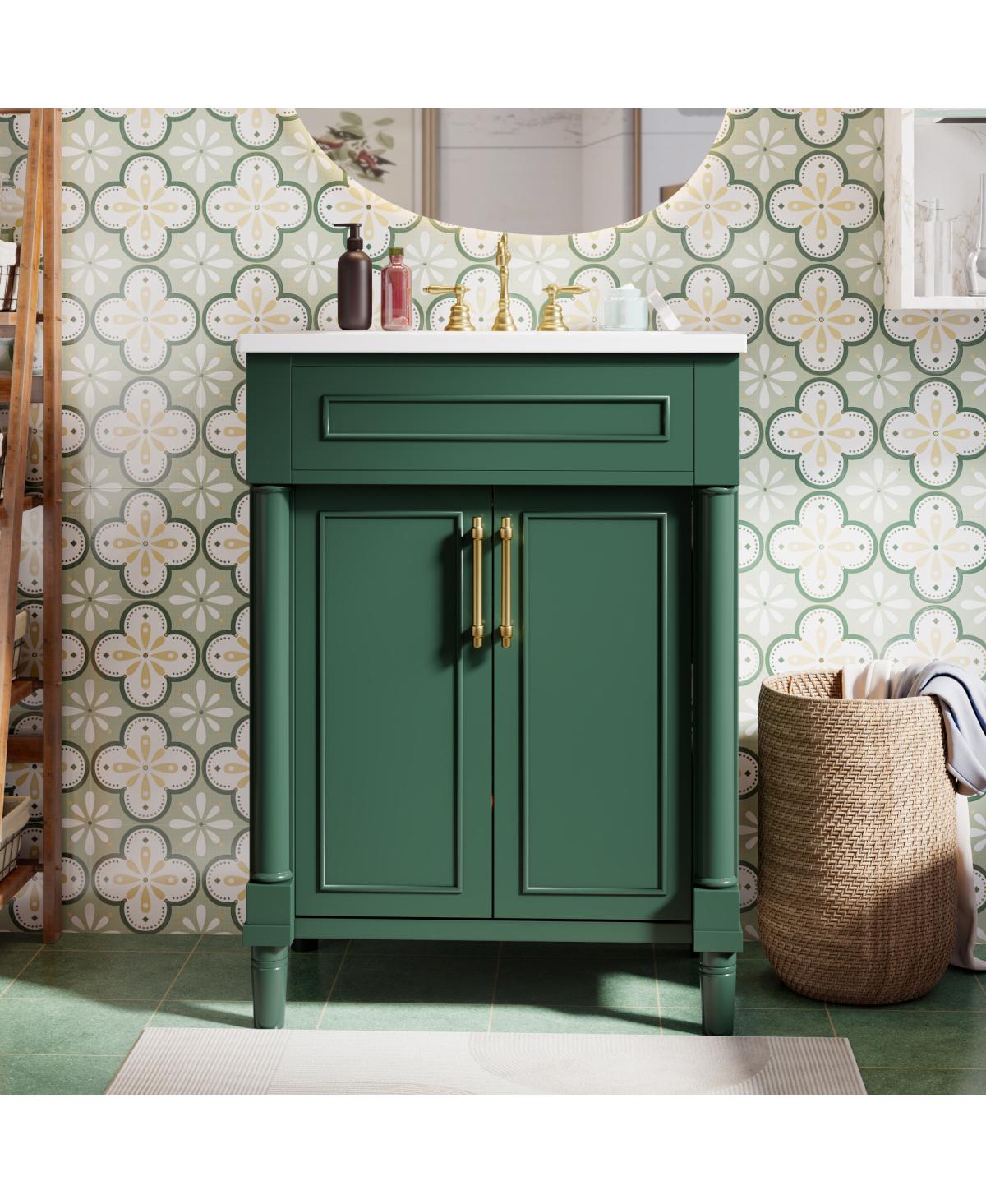 Click here for Sillysis 24" Bathroom Vanity with Curved Cera... prices