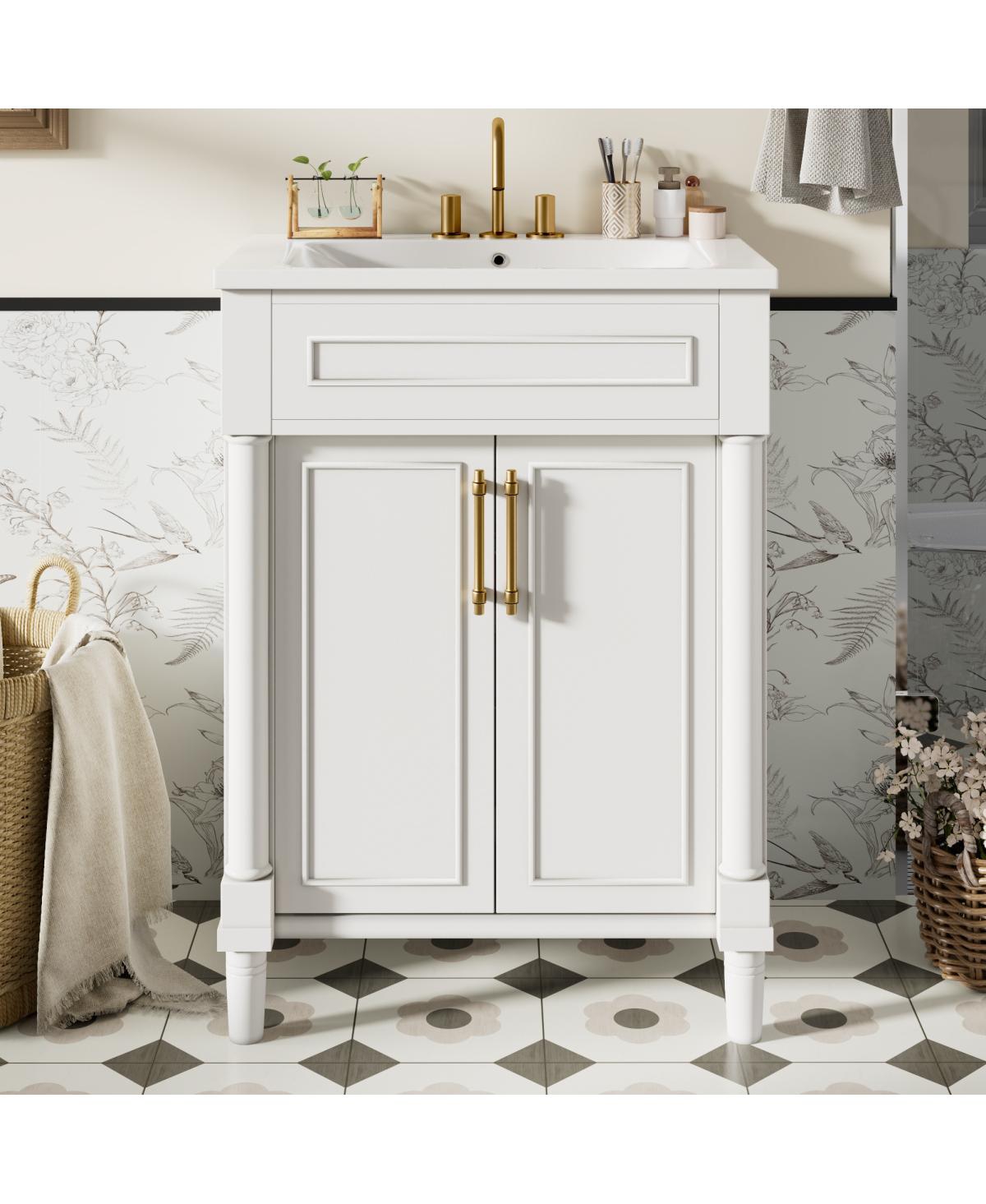 Click here for Sillysis 24" Bathroom Vanity with Curved Cera... prices