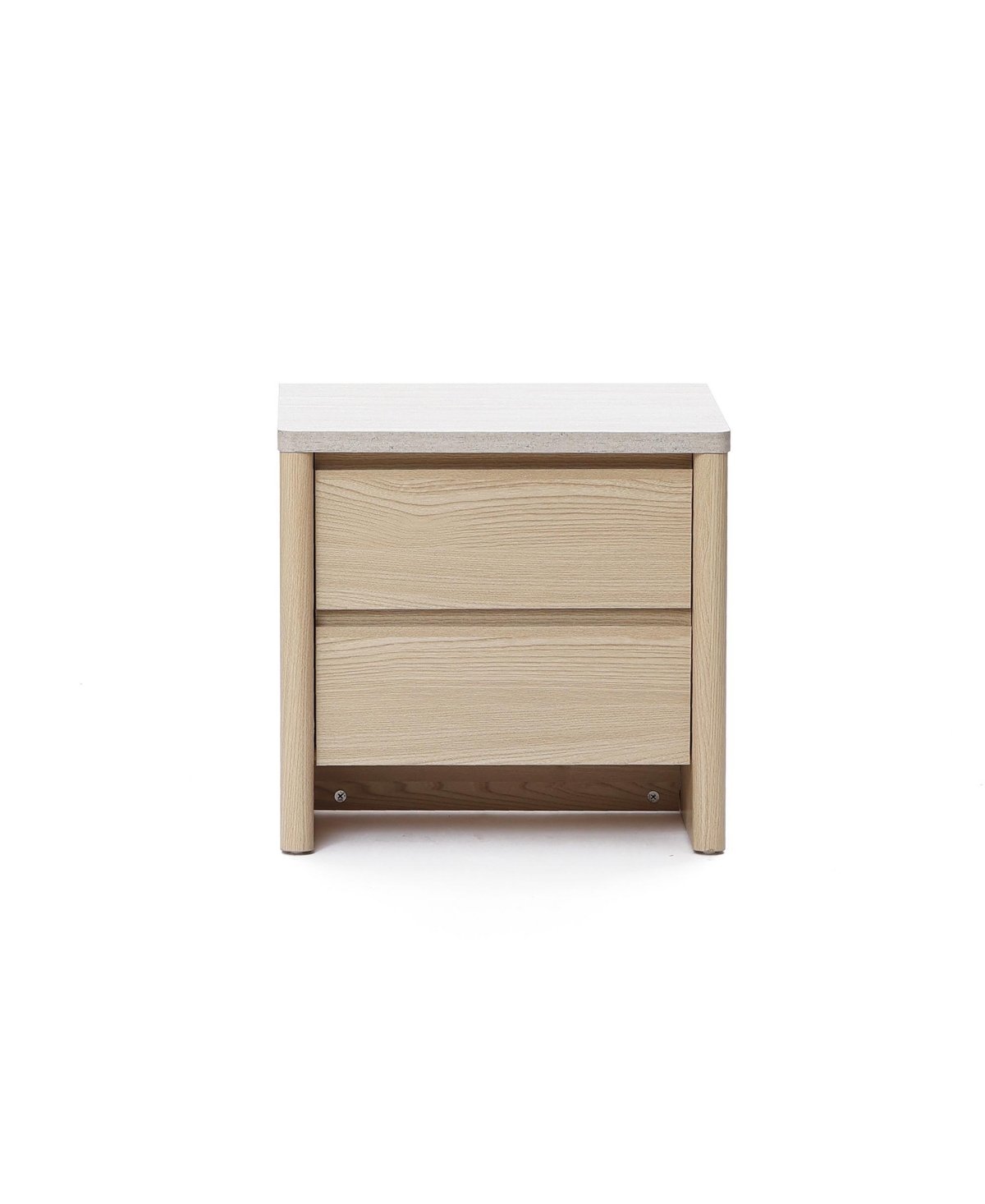 Click here for LuxenHome Snowy Oak Nightstand & End Table with 2... prices