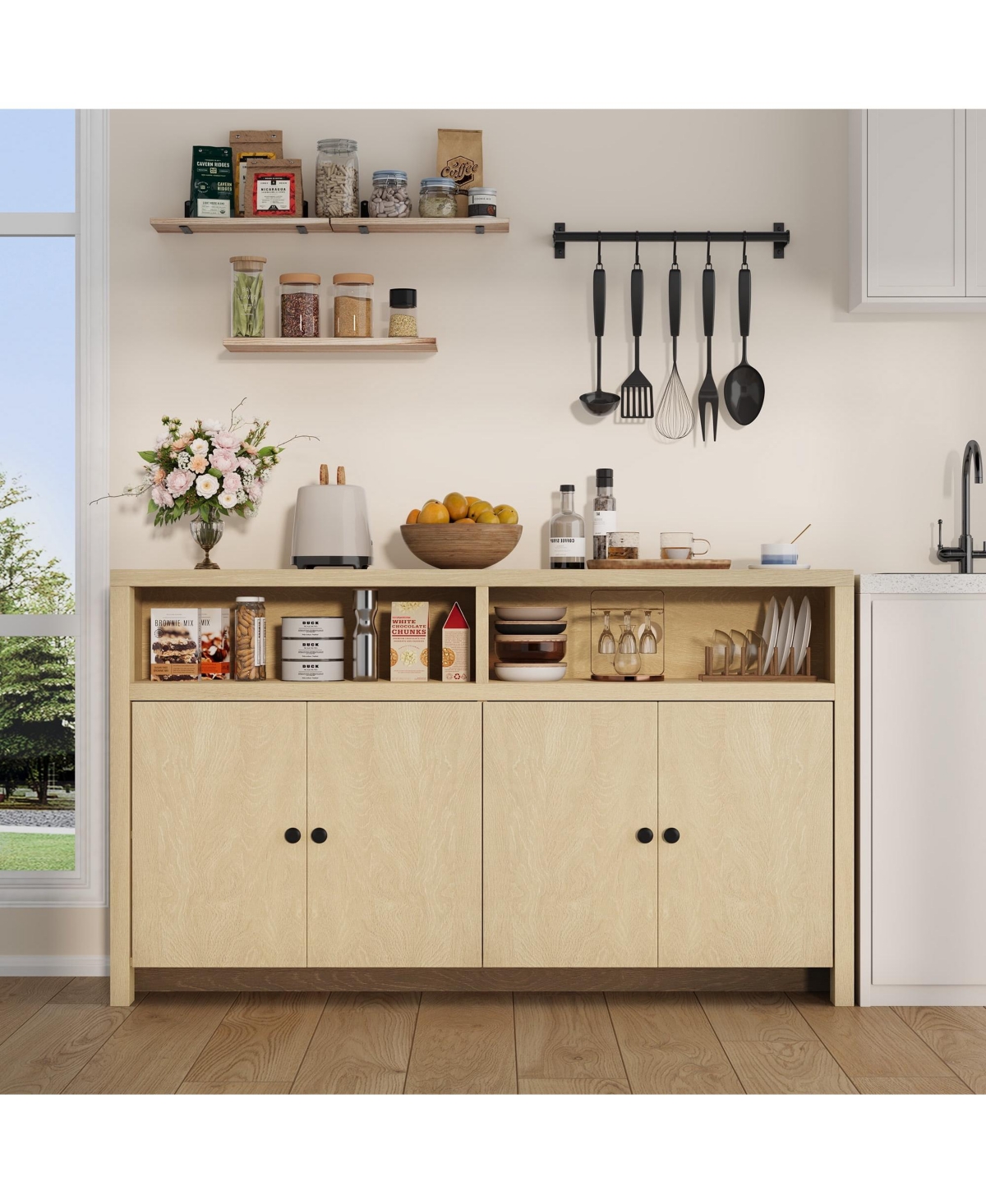 Click here for gaomon Farmhouse Buffet Sideboard Cabinet with Sto... prices