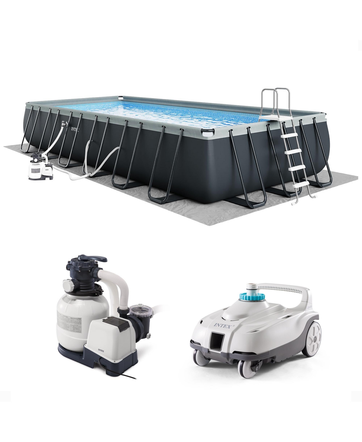 Click here for Intex ZX100 Auto Pressure Side Pool Cleaner with U... prices