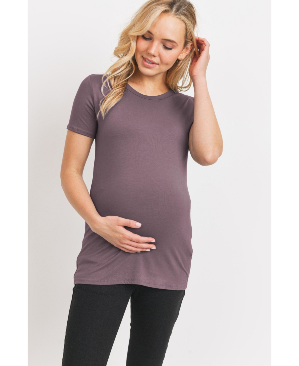 Click here for Hello Miz Maternity Short-Sleeve Crewneck T-Shirt... prices