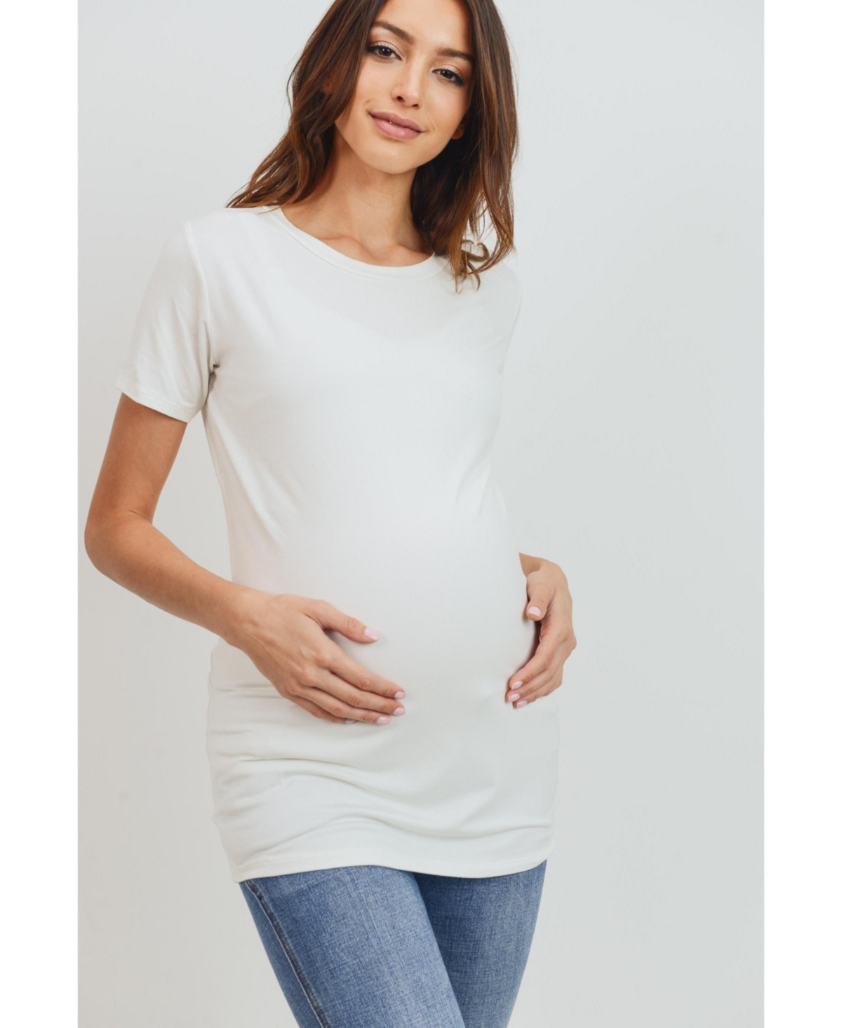 Click here for Hello Miz Maternity Short-Sleeve Crewneck T-Shirt... prices