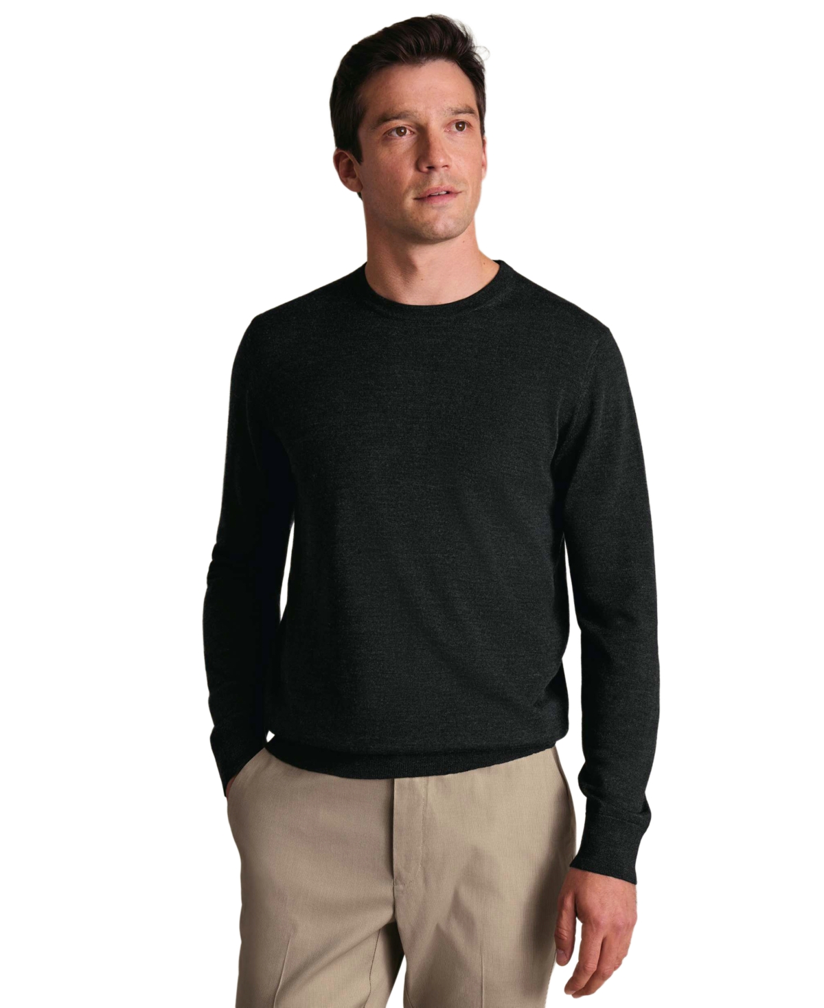 Click here for Charles Tyrwhitt Mens Crewneck Sweater - Dark Char... prices