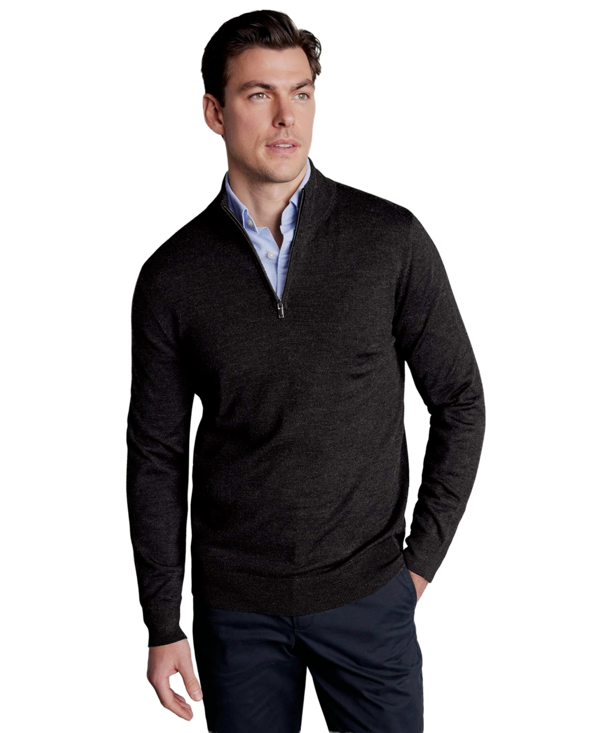 Click here for Charles Tyrwhitt Mens Long Sleeve Quarter-Zip Meri... prices