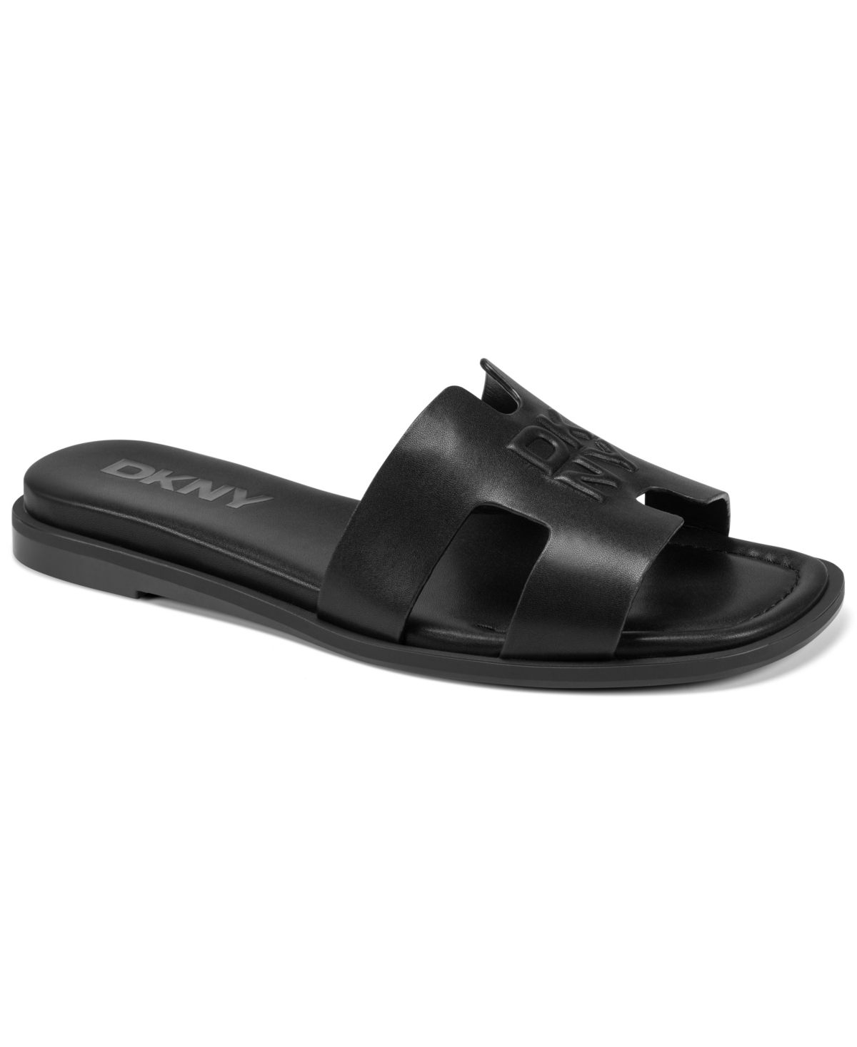 Click here for Dkny Womens Columba Slide Flat Sandals - Black prices