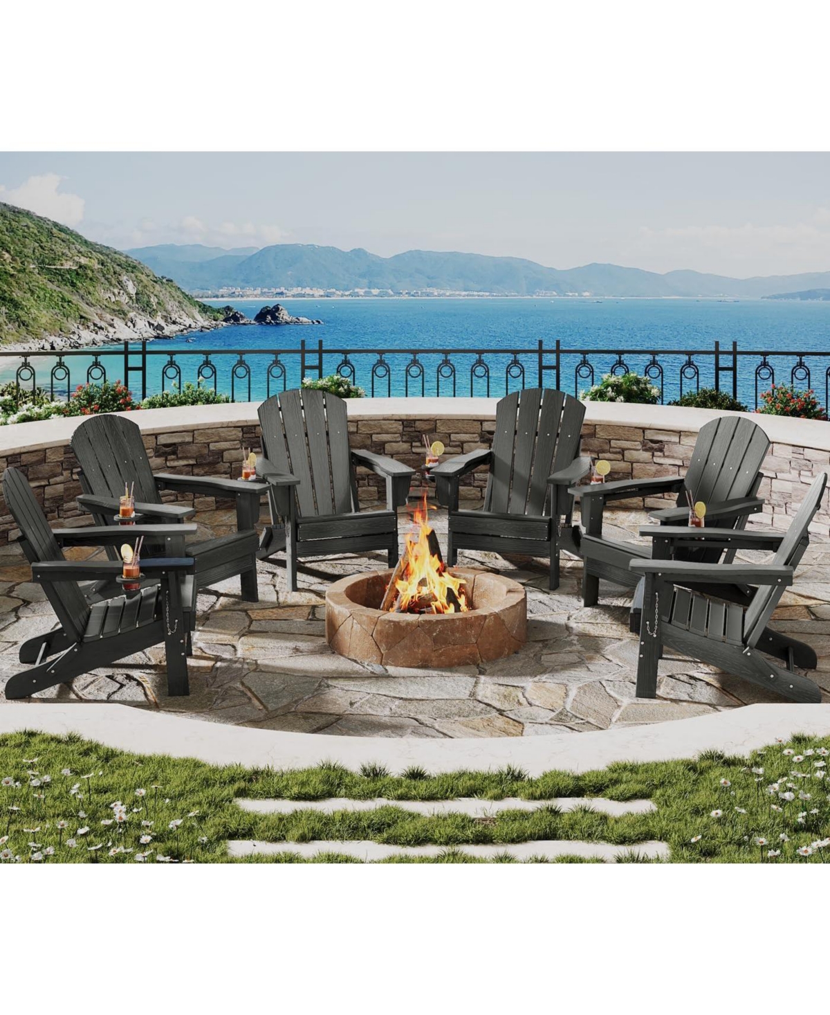 Click here for gaomon Folding Adirondack Chair Set of 6  Hdpe Out... prices