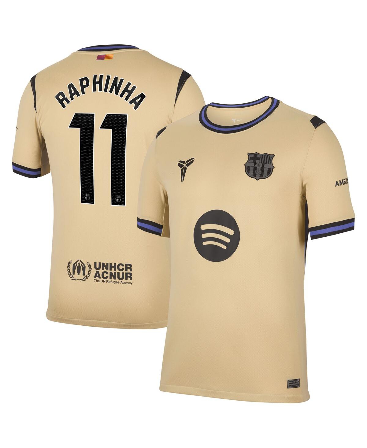 Click here for Nike Mens Raphinha Gold Barcelona 2025/26 Away Sta... prices