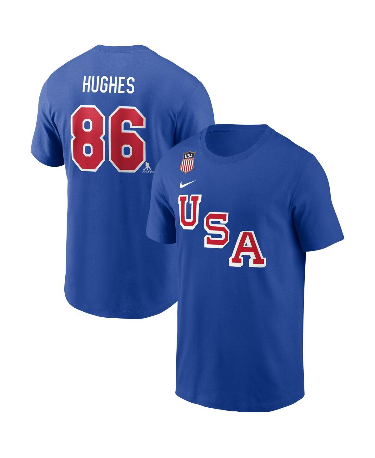 Click here for Nike Mens Jack Hughes Royal Usa Hockey 2026 Name N... prices