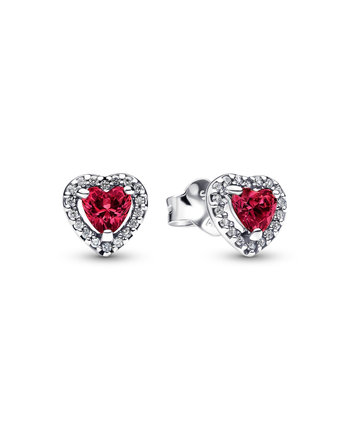 Click here for Pandora Elevated Red Heart Stud Earrings - Silver prices
