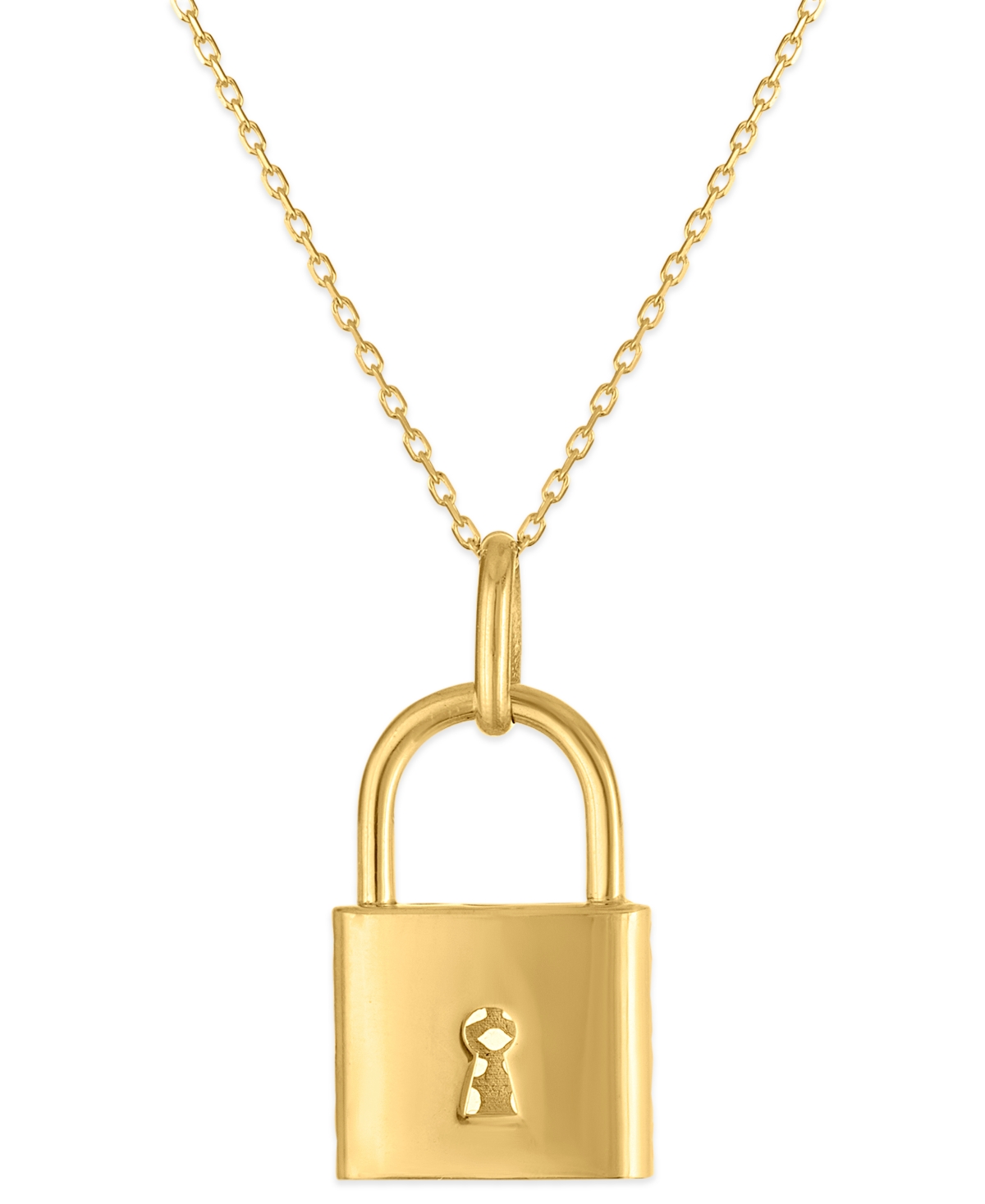 Click here for Macys Padlock Pendant Necklace in 10k Gold - Gold prices