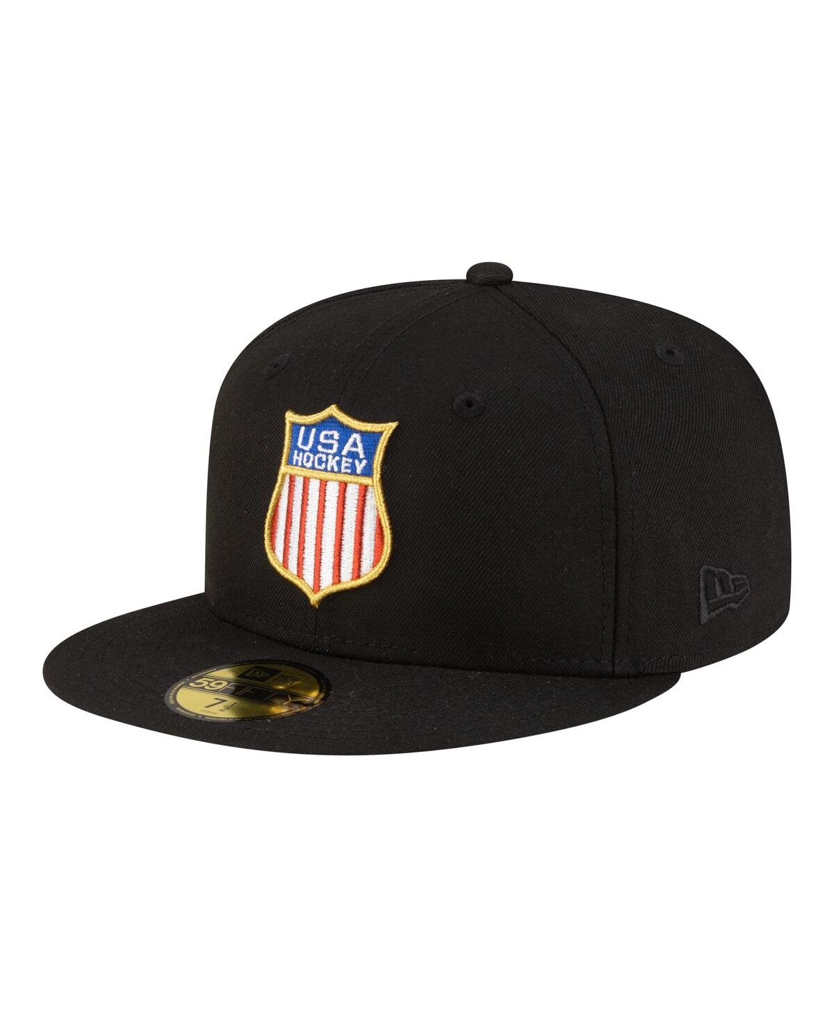 Click here for New Era Mens Black Us Hockey 59FIFTY Fitted Hat -... prices