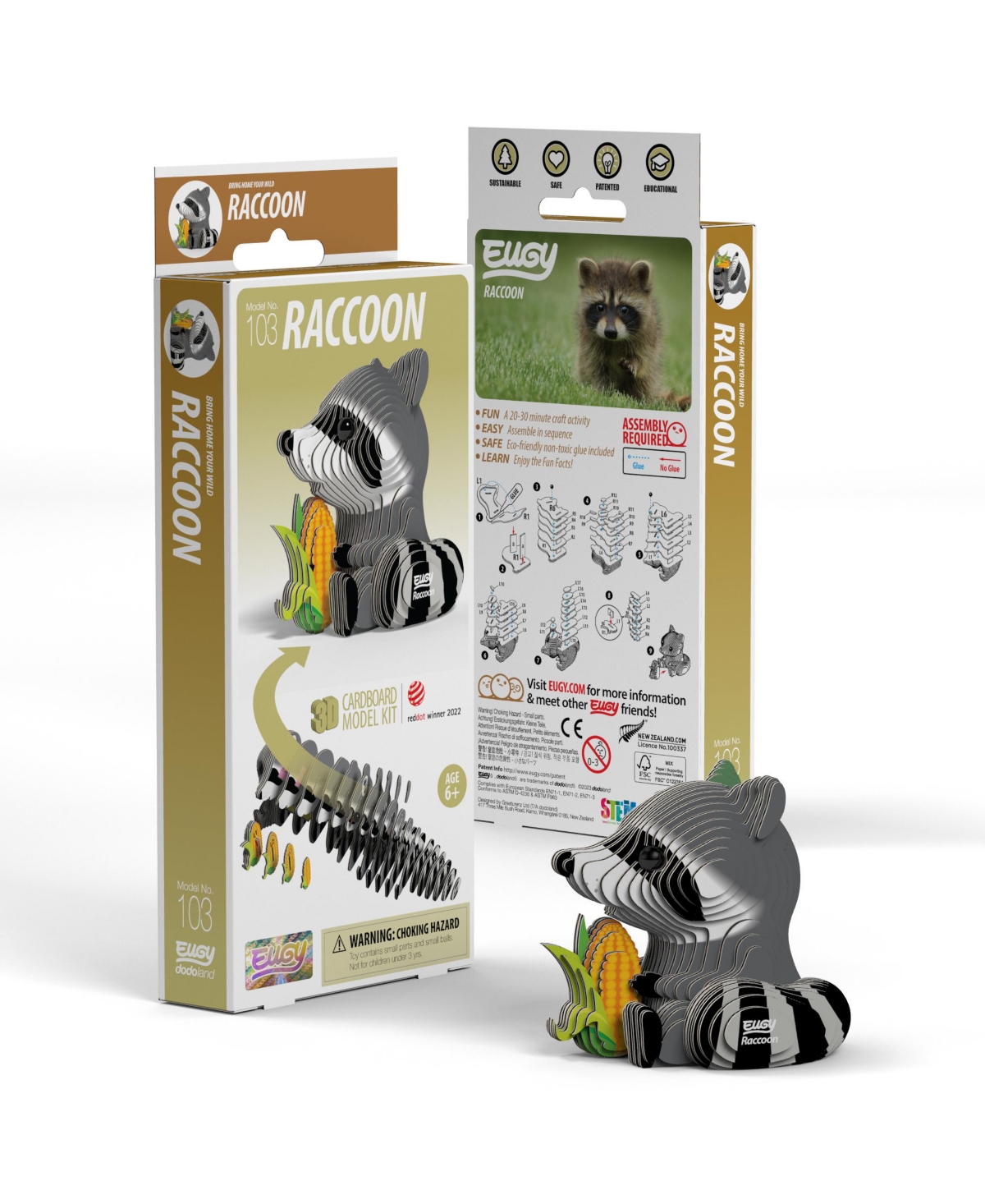 Click here for Eugy Raccoon 3D Puzzle Craft Model Kit - Open Misc... prices