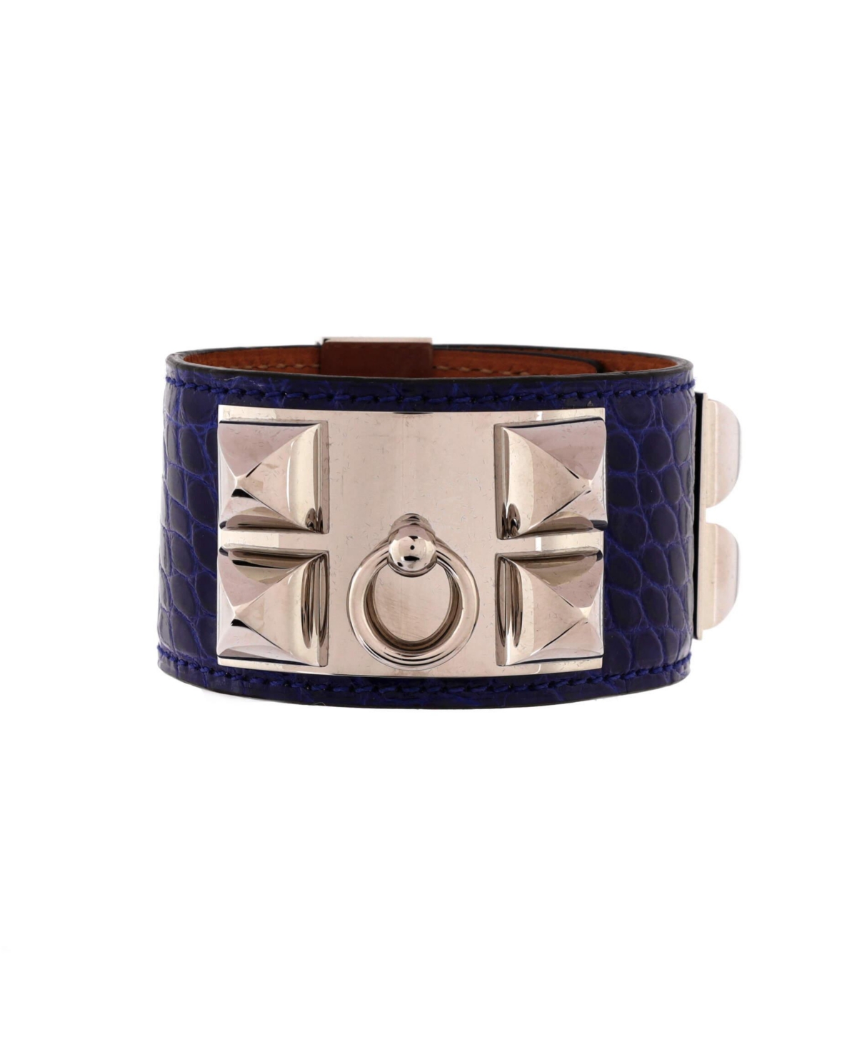 Click here for Pre-Owned HERMES Collier de Chien Bracelet - Allig... prices