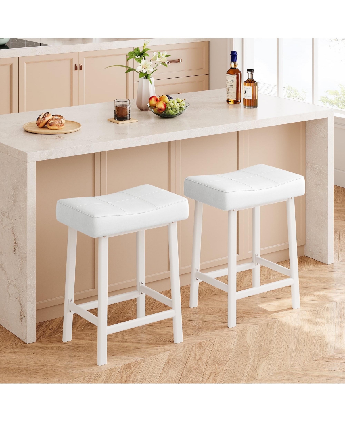 Click here for gaomon Counter Height Bar Stools Set of 2  Pu Leat... prices