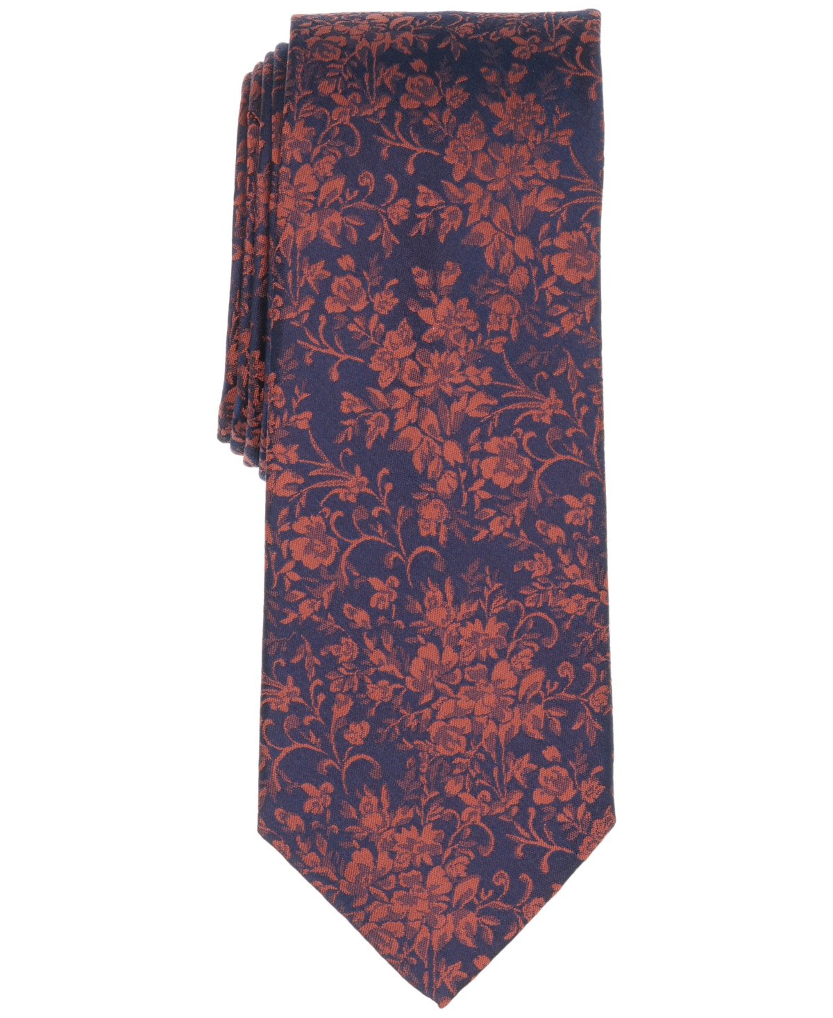Click here for Penguin Mens Sharrock Floral Skinny Tie - Cognac/... prices