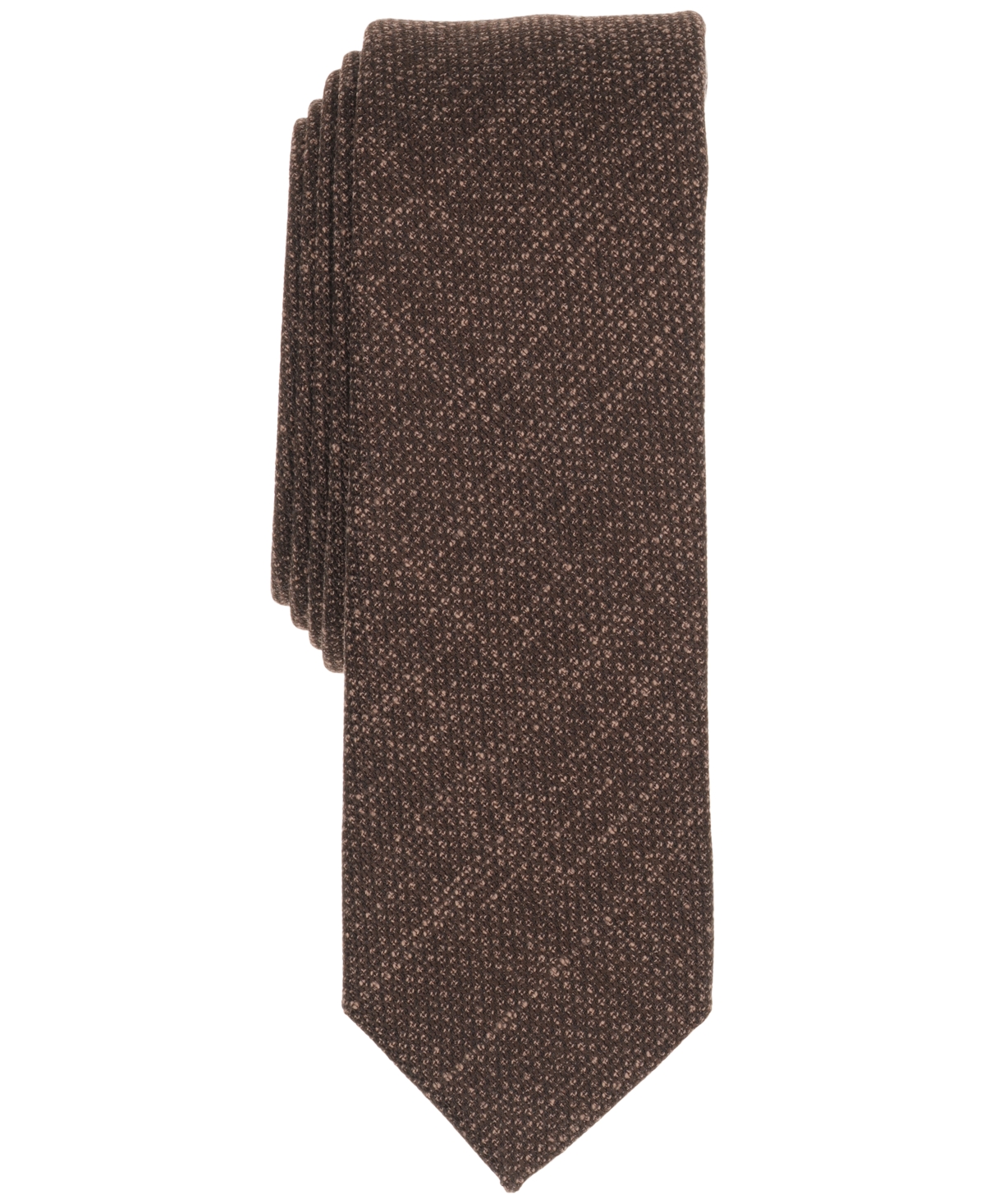 Click here for Penguin Mens Novelli Solid Skinny Tie - Brown prices