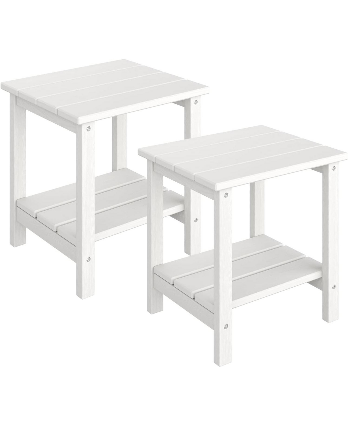 Click here for Outdoor Side Table 2-Tier  18 in Hdpe All Weather... prices