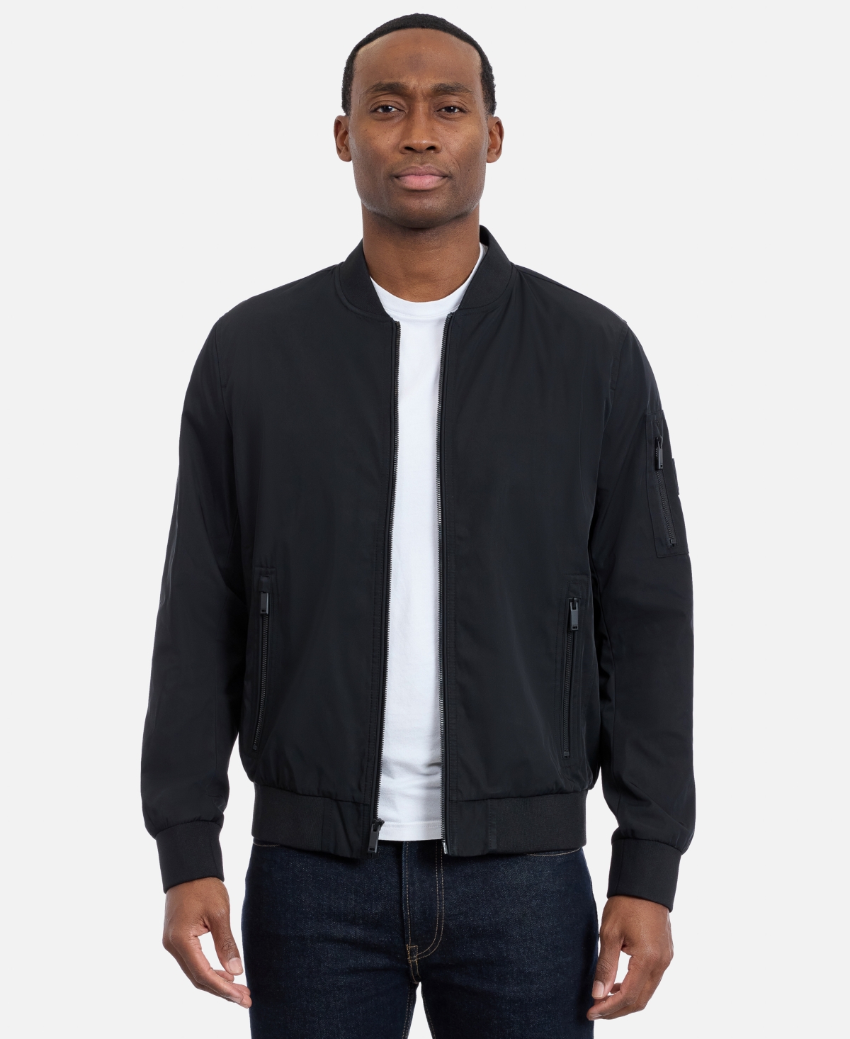 Click here for Calvin Klein Mens Memory Flight Bomber Jacket - Bl... prices
