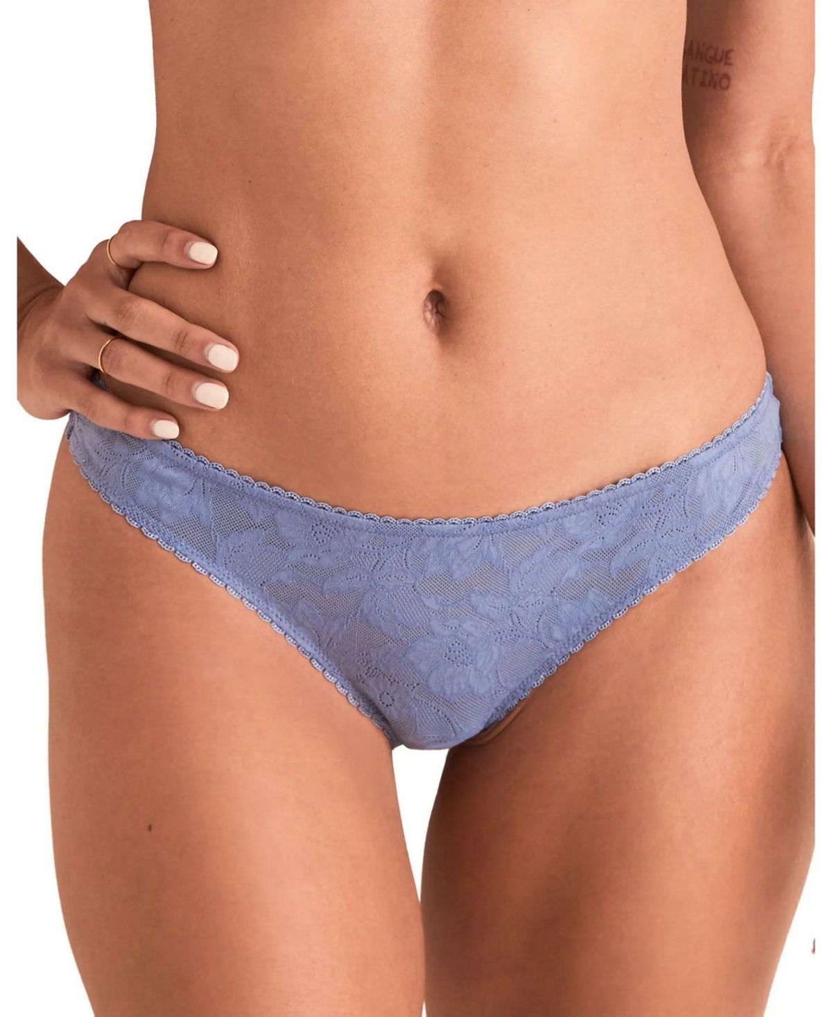 Click here for Adore Me Womens Delany Thong Panty - Medium blue prices