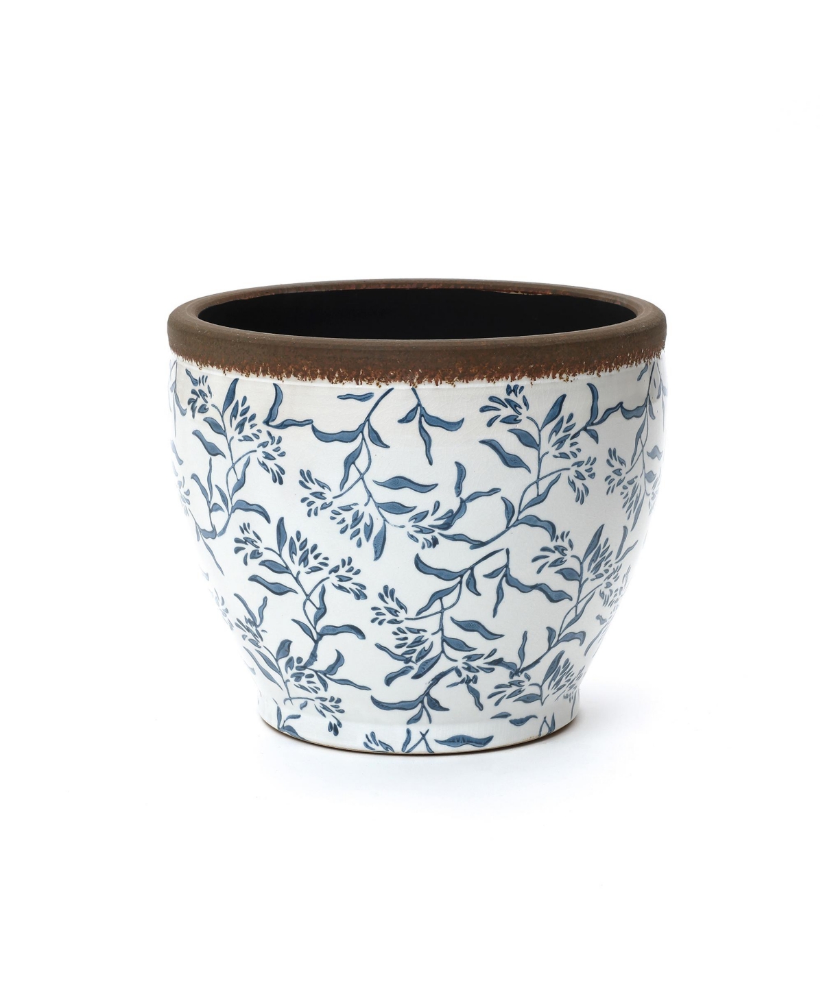 Click here for LuxenHome Floral Ceramic Planter  15.16" Roun... prices