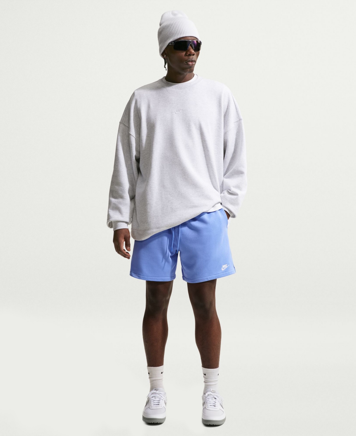 Click here for Nike Mens Club French Terry Flow Shorts - Royal Pu... prices