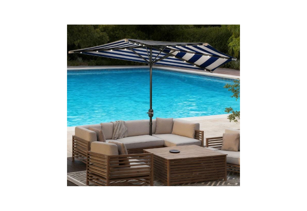 Click here for Clihome Small Vented Half Patio Umbrella Half Outd... prices