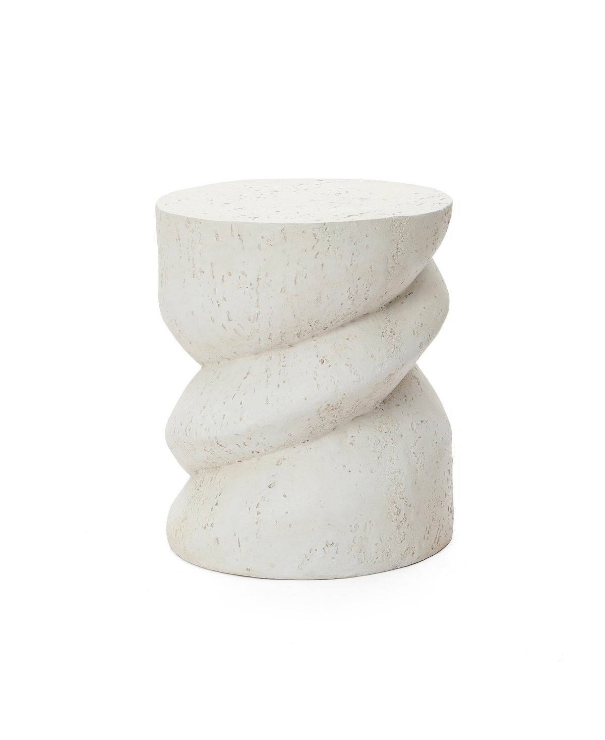 Click here for LuxenHome Distressed Round Spiral Outdoor Side Tab... prices