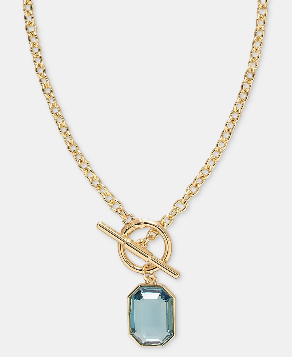 Click here for Lauren Ralph Lauren Stone 16 Pendant Necklace - Bl... prices
